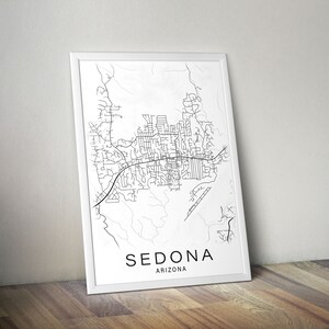 Printable Map of Sedona Arizona United States Instant - Etsy