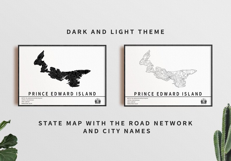 Printable Map of Prince Edward Island PEI Canada Instant - Etsy