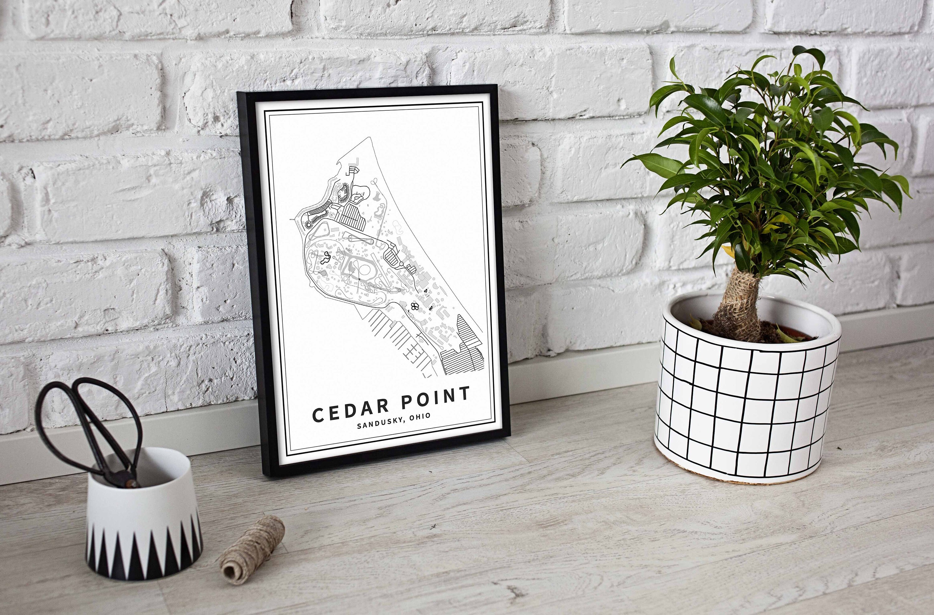 Cedar Point OH Map Print Sandusky Ohio USA City Map Instant - Etsy