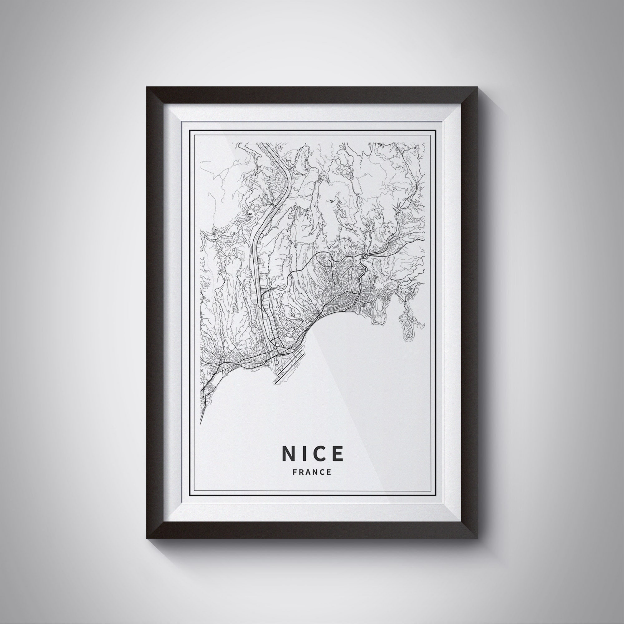 Printable Map of Nice France Instant Download City Map - Etsy UK