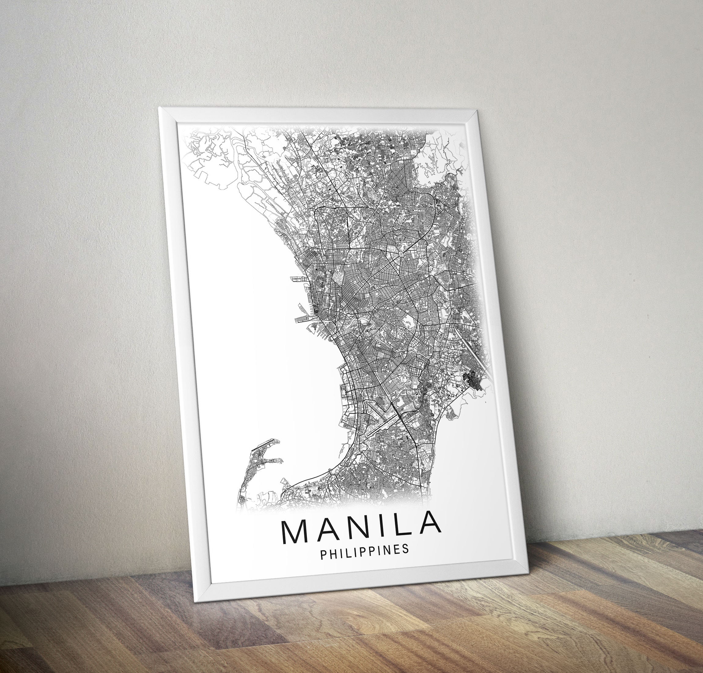 Mapa imprimible de Manila Filipinas Descarga instantánea - Etsy México