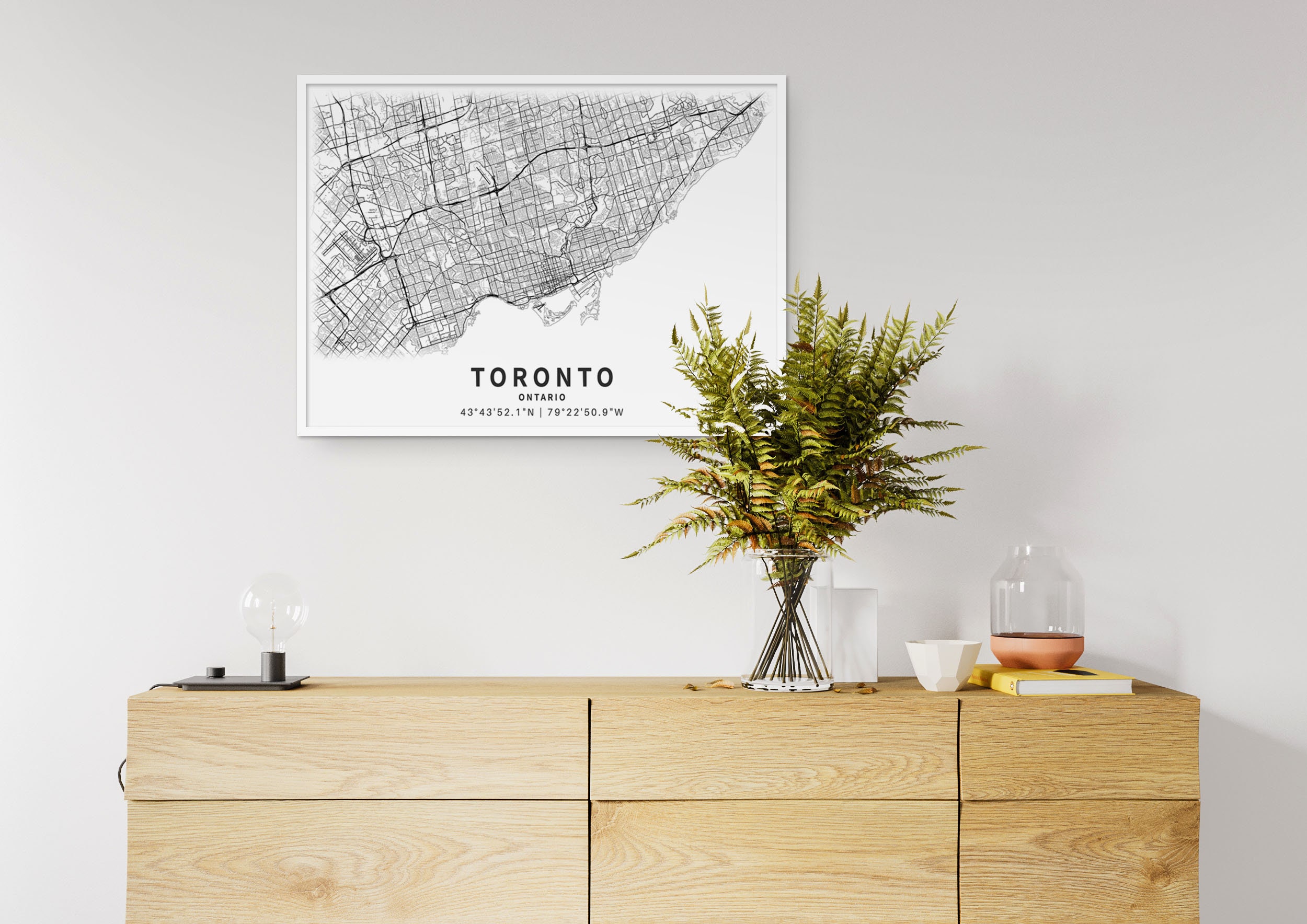 Printable Map of Toronto Canada With Street Names Instant - Etsy