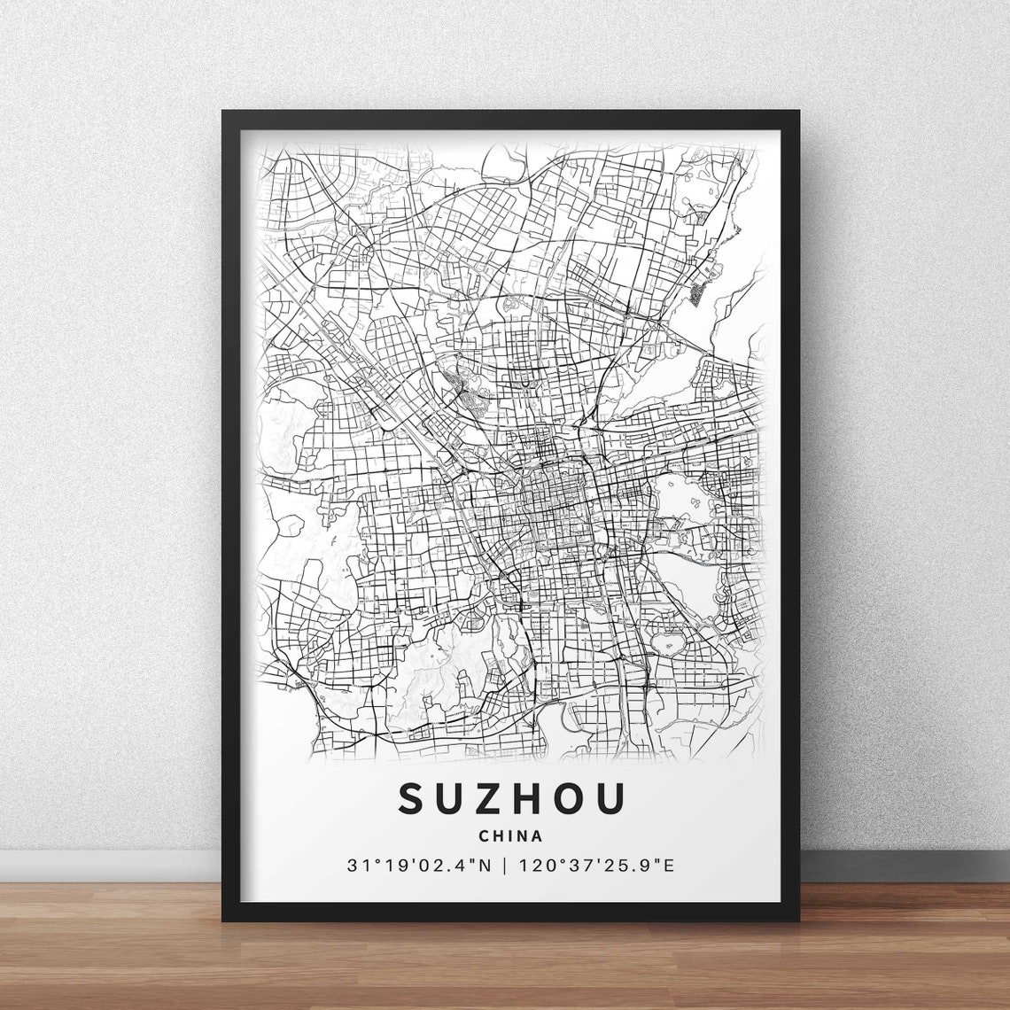 Printable Map of Suzhou 苏州 Map Print With Street Names - Etsy