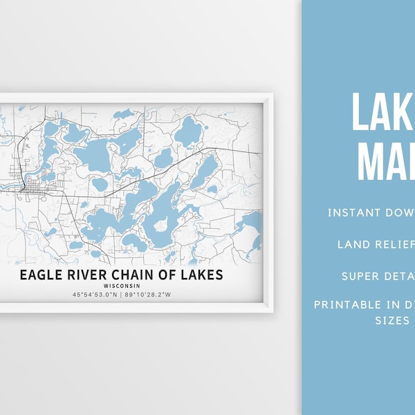 Eagle River Chain Map - Etsy