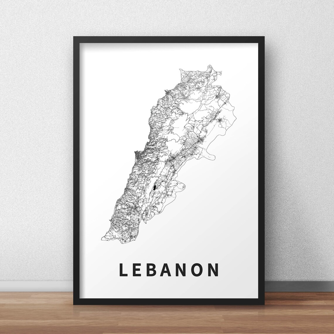 Printable Poster Map of Lebanon Instant Download State Map | Etsy