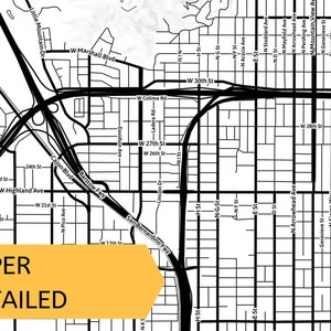 Printable Map of San Bernardino, California, USA With Street Names ...