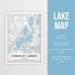 Custom Vintage Style Map of Your Lake With City Name - Digital Download ...