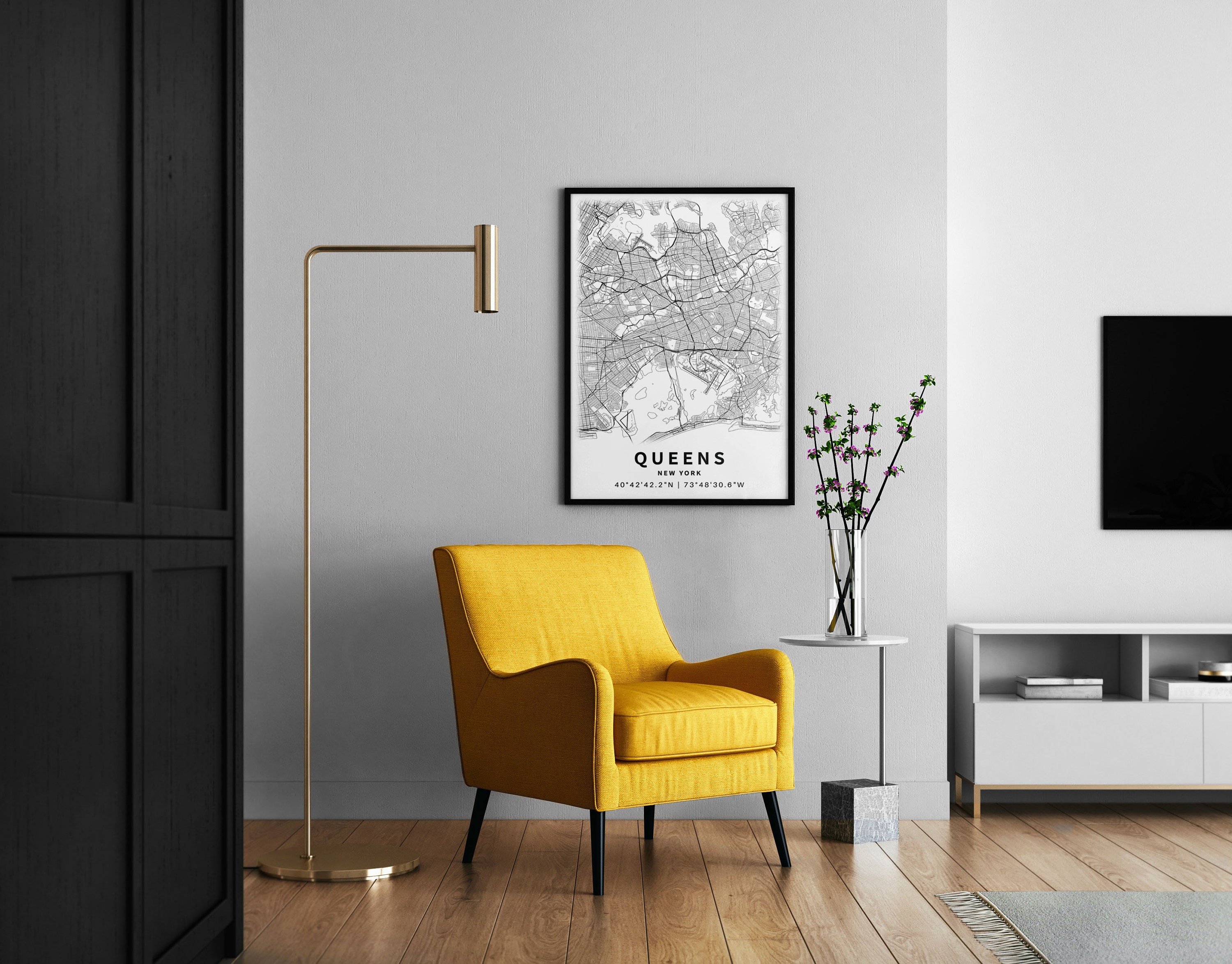 Printable Map of Queens New York City NY United States With - Etsy