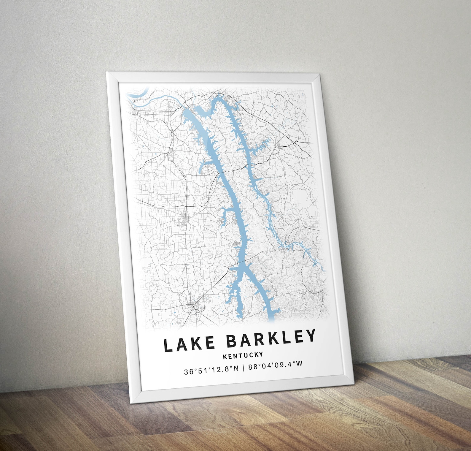 Printable Map of Lake Barkley Kentucky United States - Etsy
