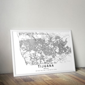 Mapa imprimible de Tijuana, México con nombres de calles - Descarga ...