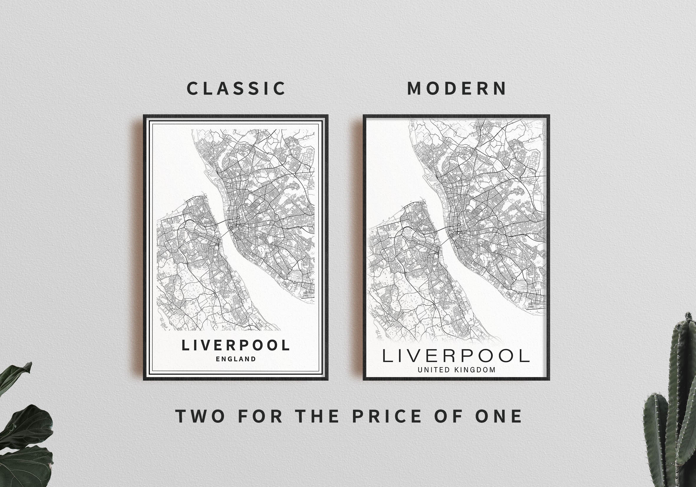 Printable Map of Liverpool England United Kingdom UK - Etsy