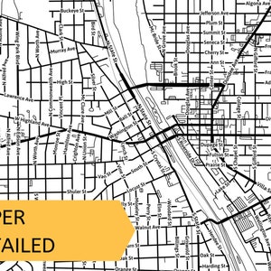 Printable Map of Elgin, Illinois, USA With Street Names - Instant ...
