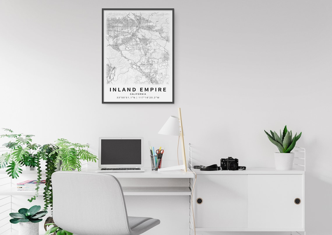 Printable Map of Inland Empire, California, USA With Street Names ...