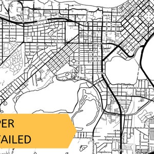 Printable Map of Madison, Wisconsin, USA With Street Names - Instant ...