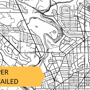 Custom Map of Your City, Any Town With Street Name - Digital Download ...