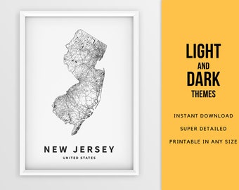New Jersey Poster | Etsy