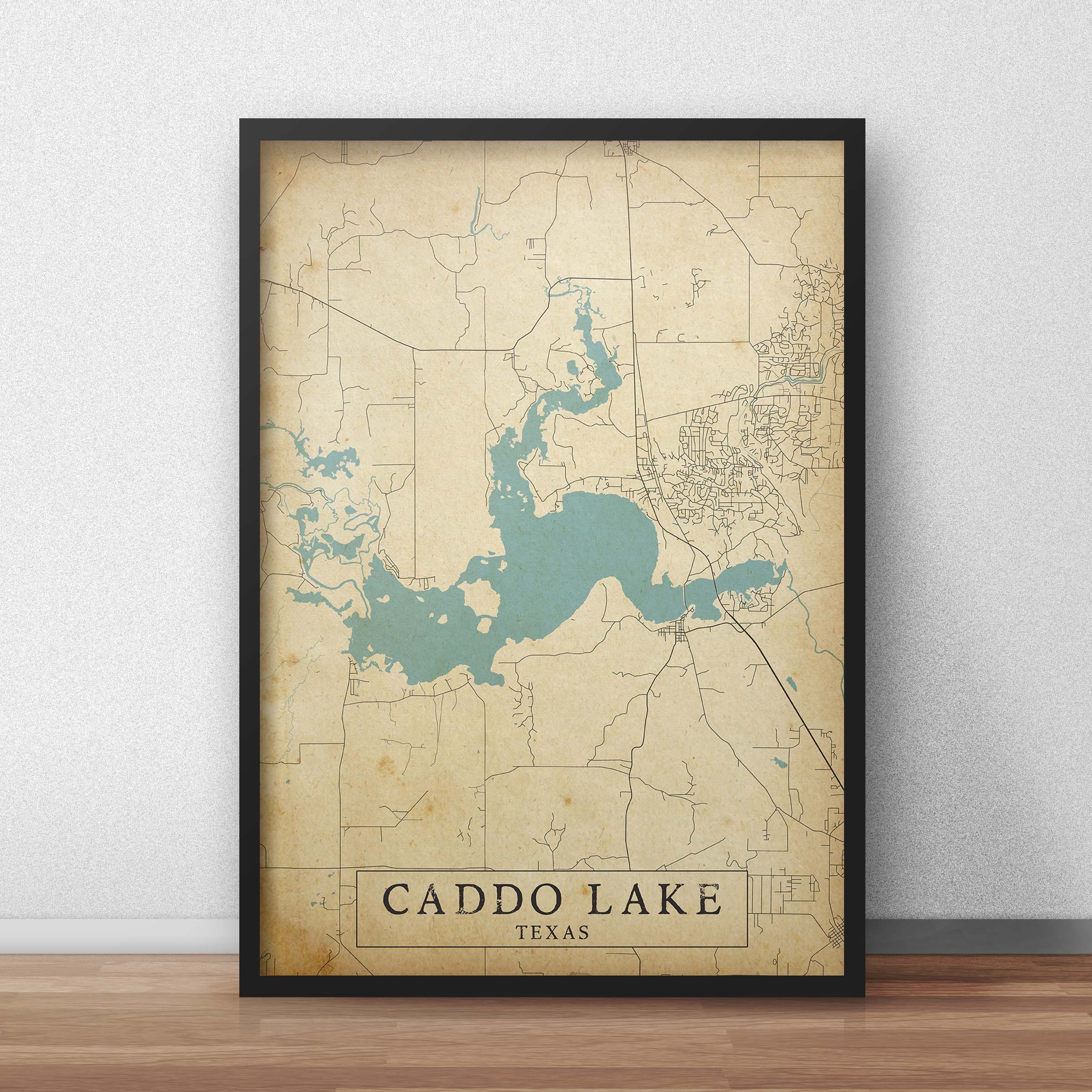 Vintage Style Map of Caddo Lake Texas USA Instant Download - Etsy