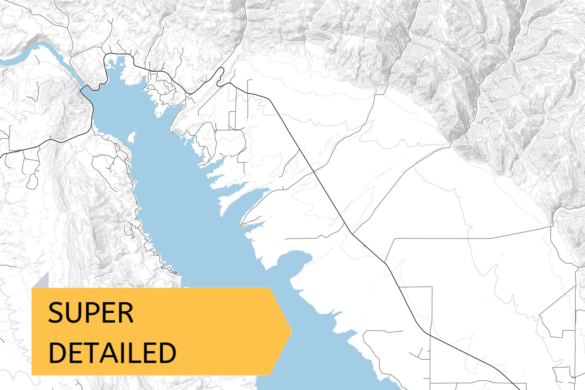 Printable Map of Canyon Ferry Lake Montana United States - Etsy