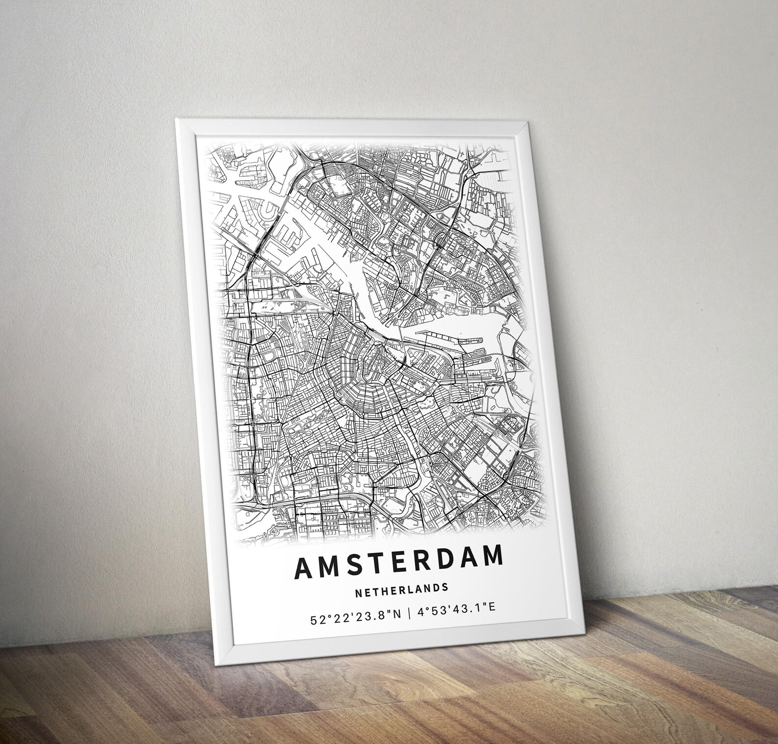 Printable Map of Amsterdam, Netherlands With Street Names Instant ...