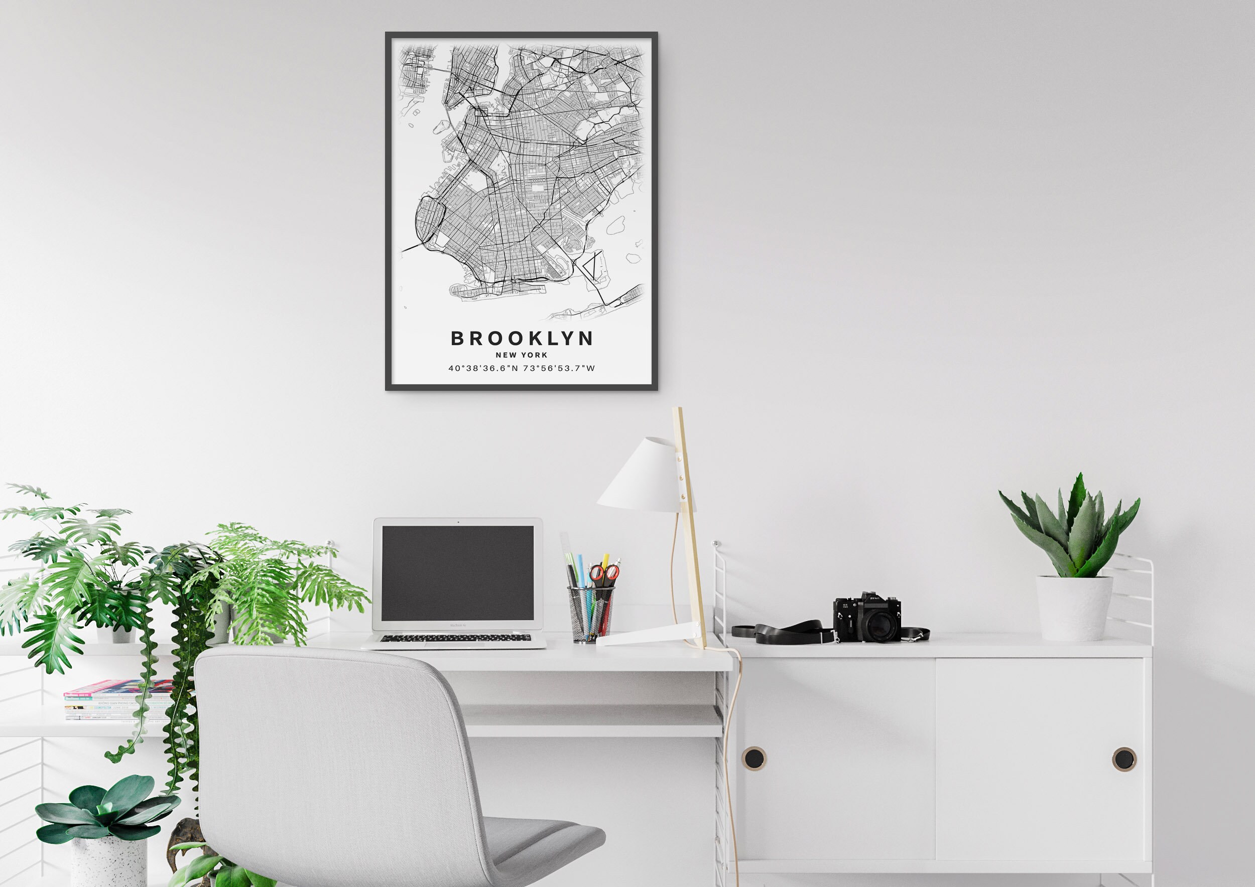 Printable Map of Brooklyn New York City NY United States - Etsy
