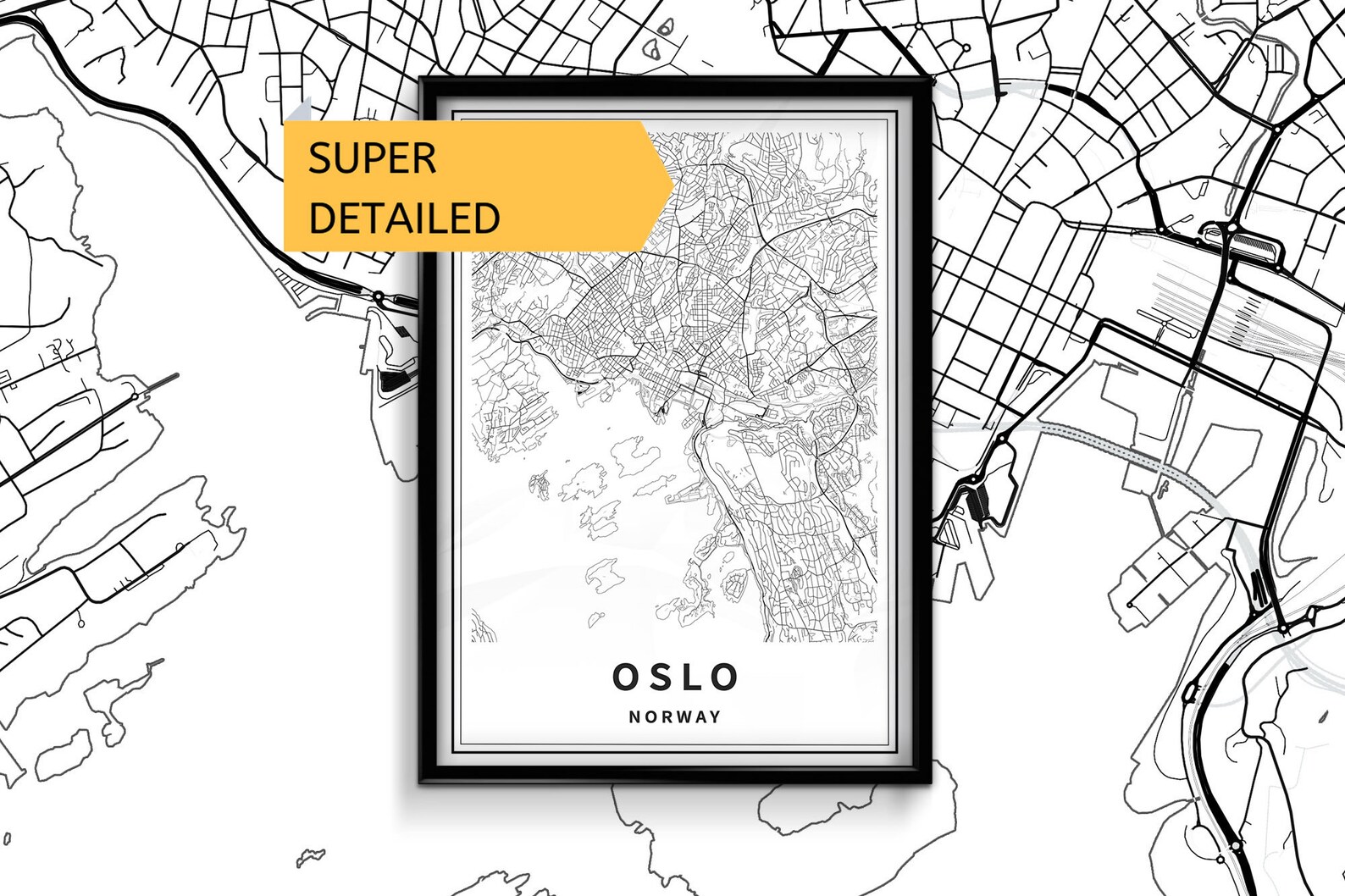 Printable Map of Oslo Norway Instant Download City Map | Etsy