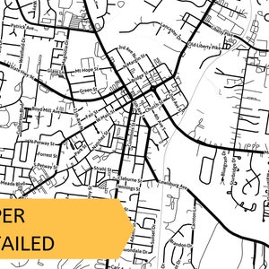 Printable Map of Franklin, Tennessee, USA With Street Names - Instant ...