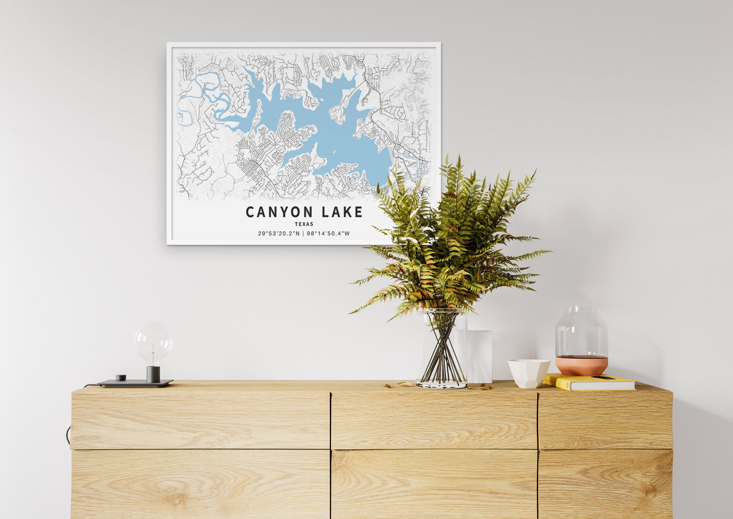 Printable Map of Canyon Lake Texas United States Instant - Etsy