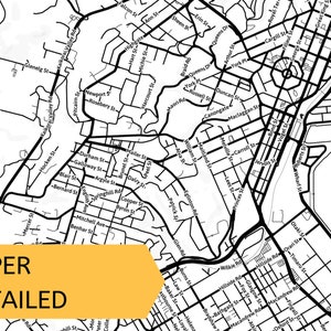 Printable Map of Dunedin, New Zealand With Street Names - Instant ...