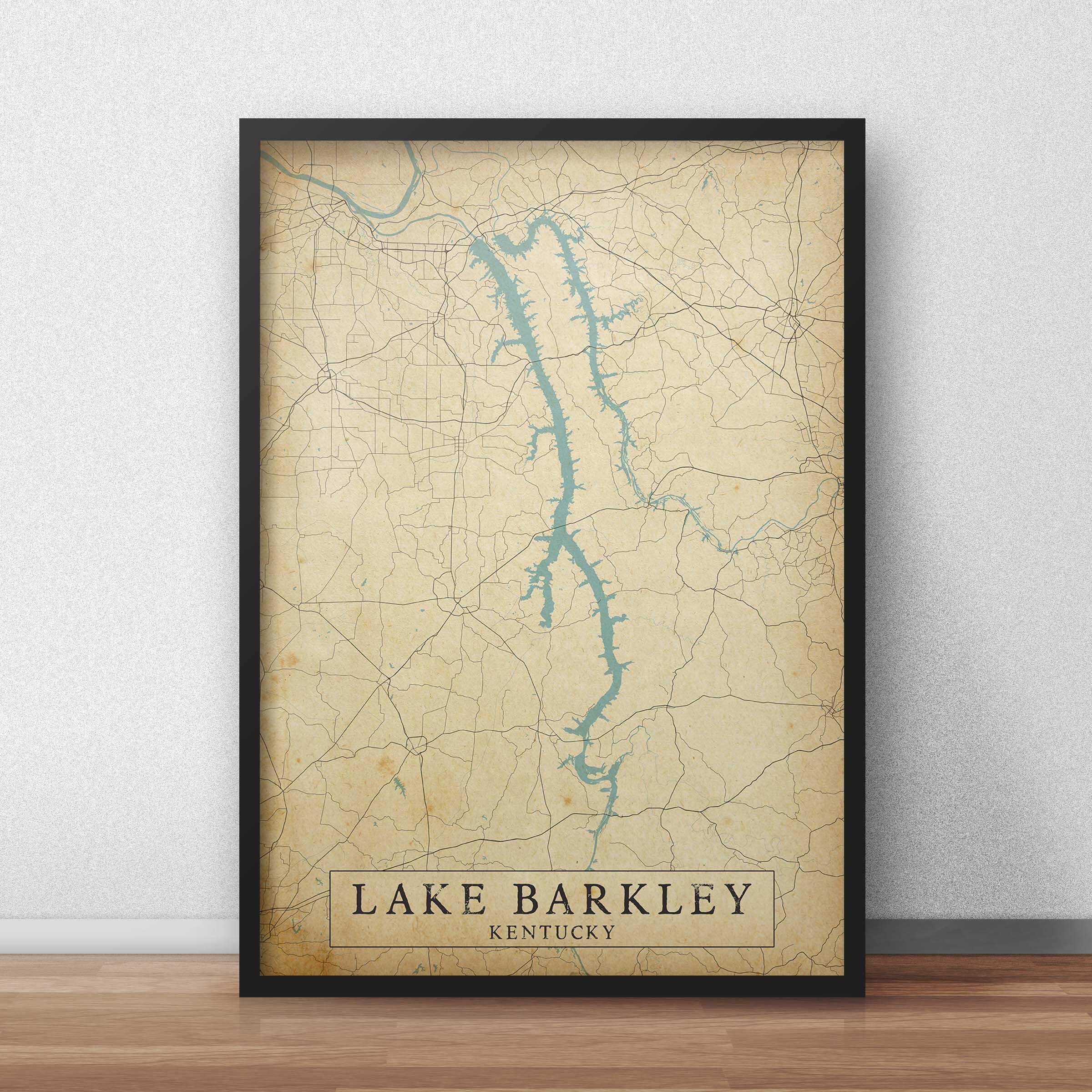 Vintage Style Map of Lake Barkley Kentucky USA Instant - Etsy