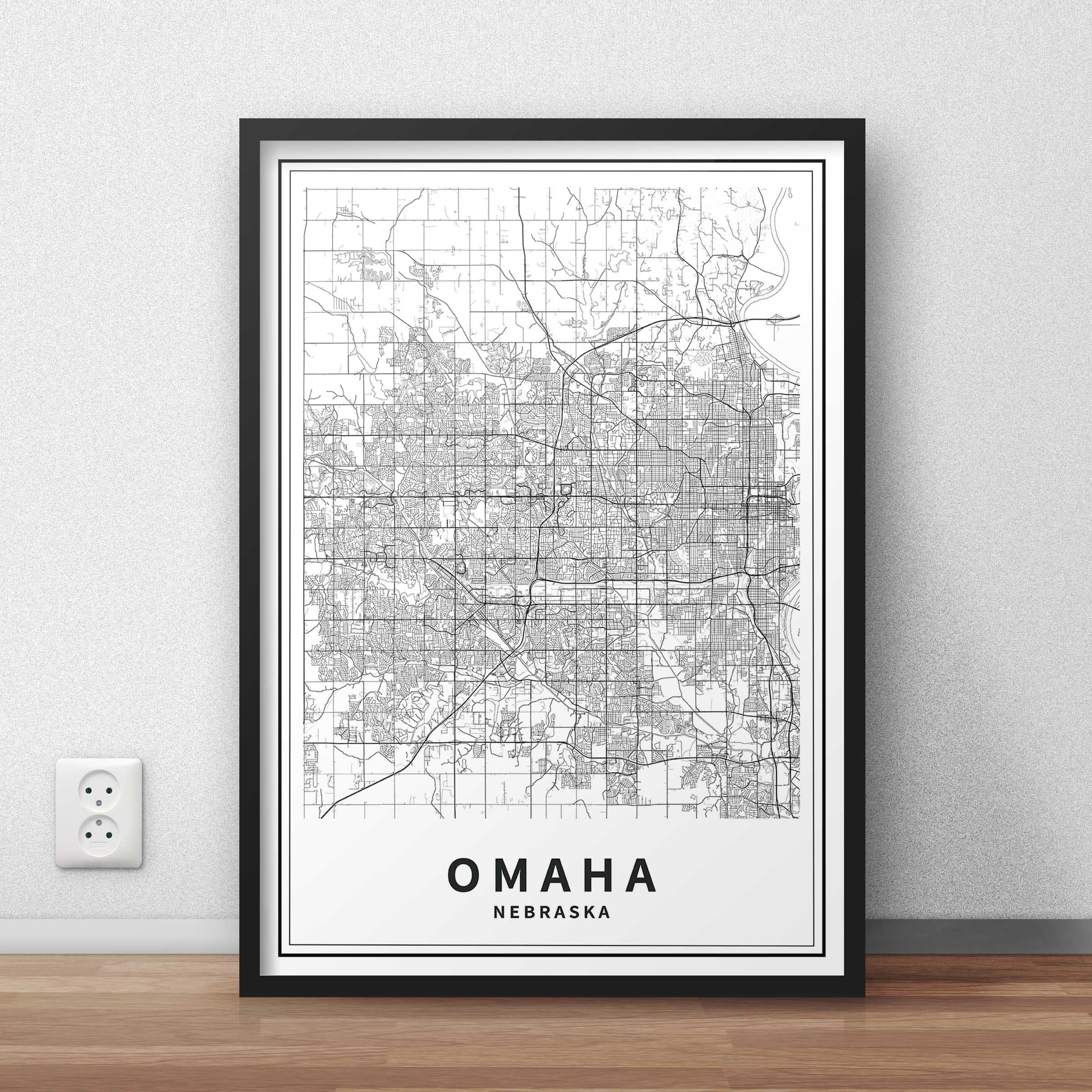 Printable Map of Omaha Nebraska United States Instant - Etsy