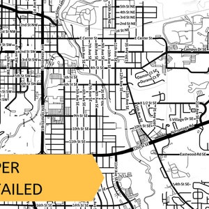 Printable Map of Rochester, Minnesota, USA With Street Names - Instant ...