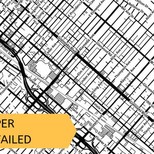 Printable Map of Burbank, California, USA With Street Names - Instant ...