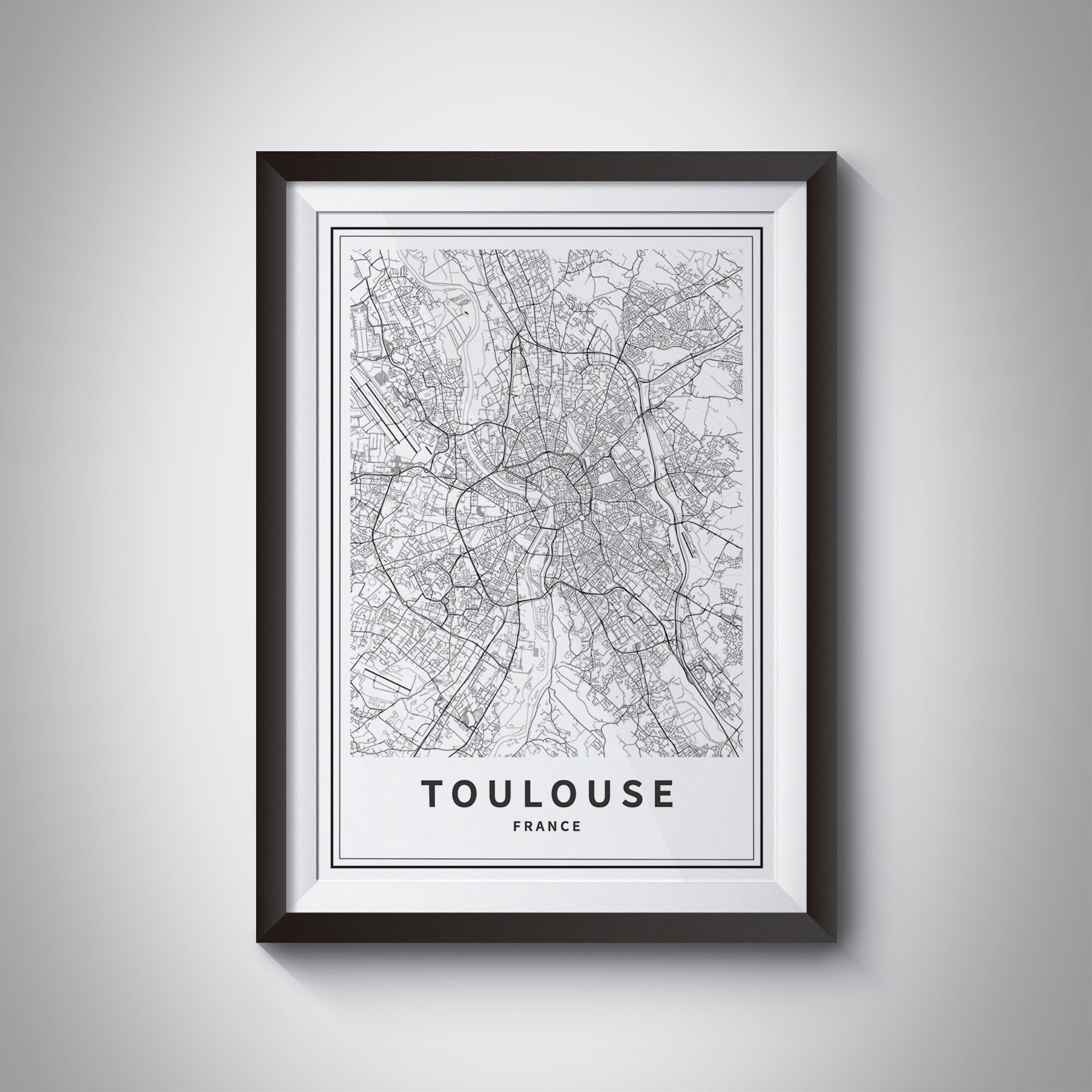 Printable Map of Toulouse France Instant Download City - Etsy