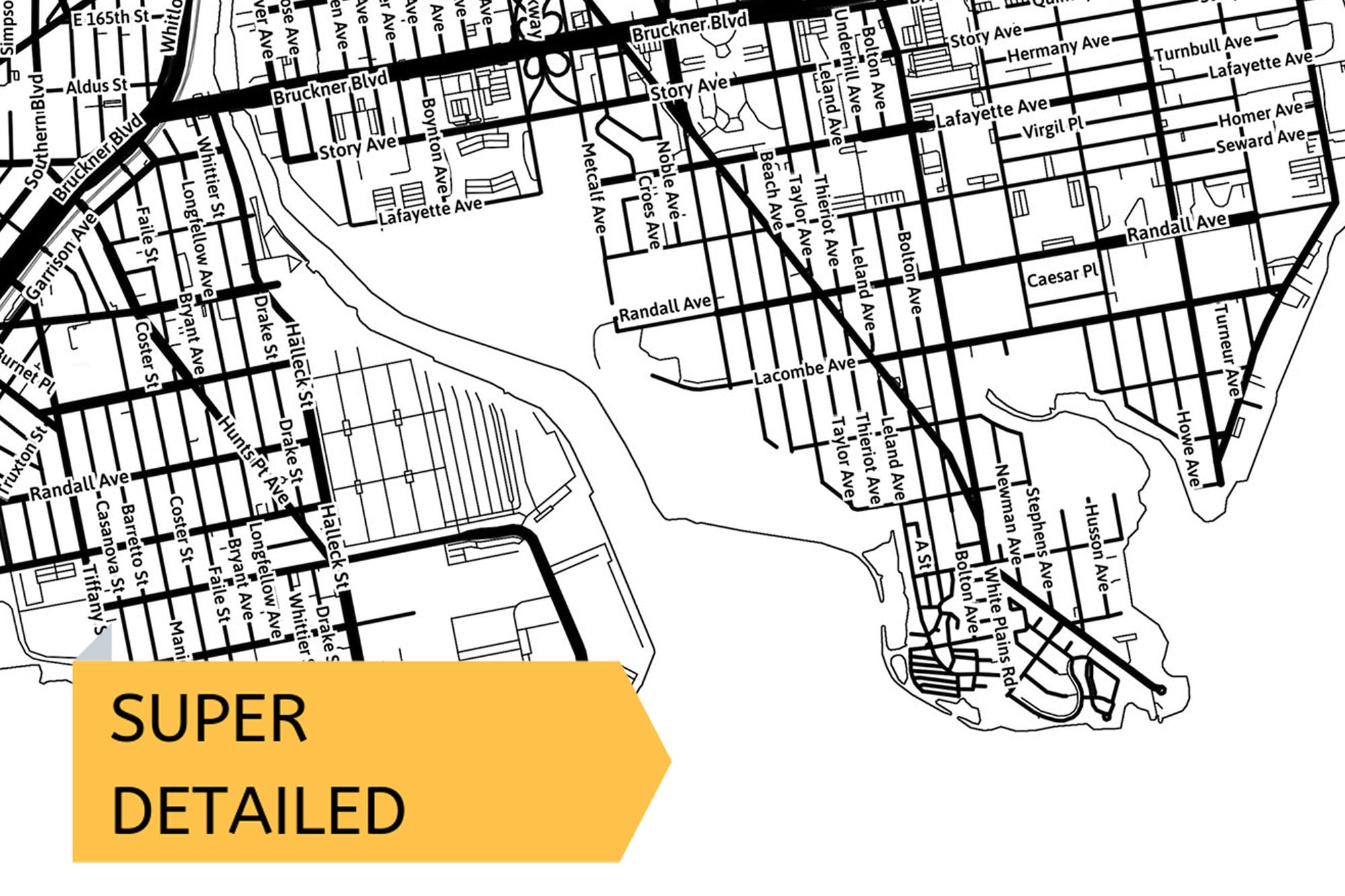 Printable Map of the Bronx New York City NY United States | Etsy