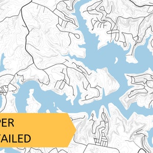 Printable Map of Nolin Lake, Kentucky, US - Instant Download \ Lake Map ...