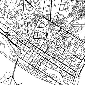 Printable Map of Maputo, Mozambique With Street Names - Instant ...