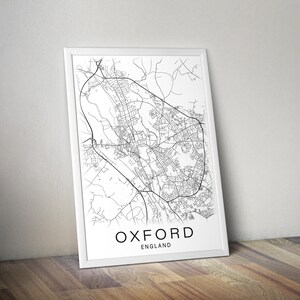Printable Map of Oxford, England, United Kingdom Instant Download City ...