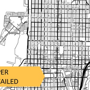 Printable Map of Everett, Washington, USA With Street Names - Instant ...
