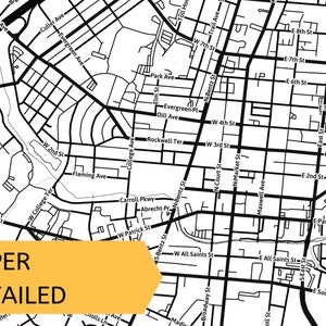 Printable Map of Frederick, Maryland, USA With Street Names - Instant ...