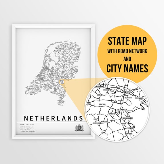 Detailed Map Of Netherlands With Cities And Towns