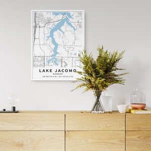 Printable Map of Lake Jacomo, Missouri, US - Instant Download \ Lake ...