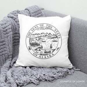 Alaska Coat of Arms Vector Clipart (SVG, PNG, PDF), Alaska Cutting File ...