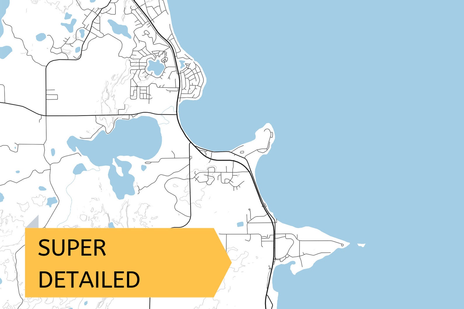 Printable Map of Mille Lacs Lake Minnesota United States - Etsy UK