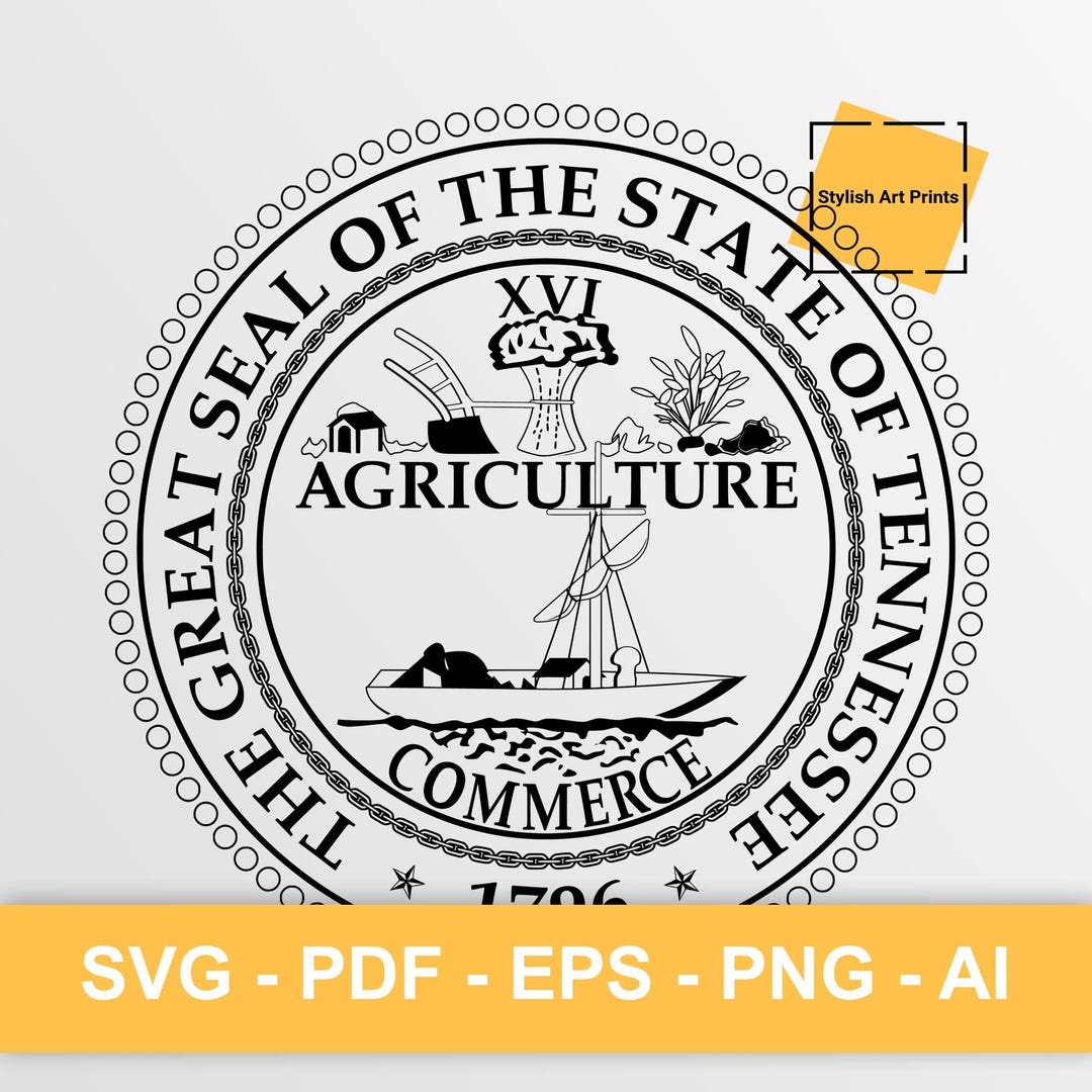 Tennessee State Seal, Tennessee Vector Clipart - SVG \ PNG \ PDF ...