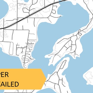 Printable Map of Eagle River Chain of Lakes, Wisconsin, US Instant ...
