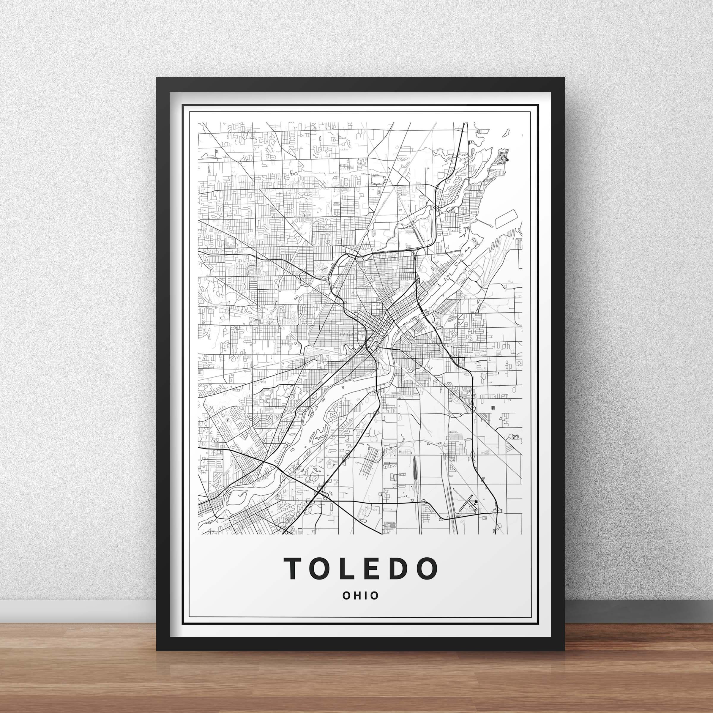 Printable Map of Toledo Ohio OH United States Instant - Etsy