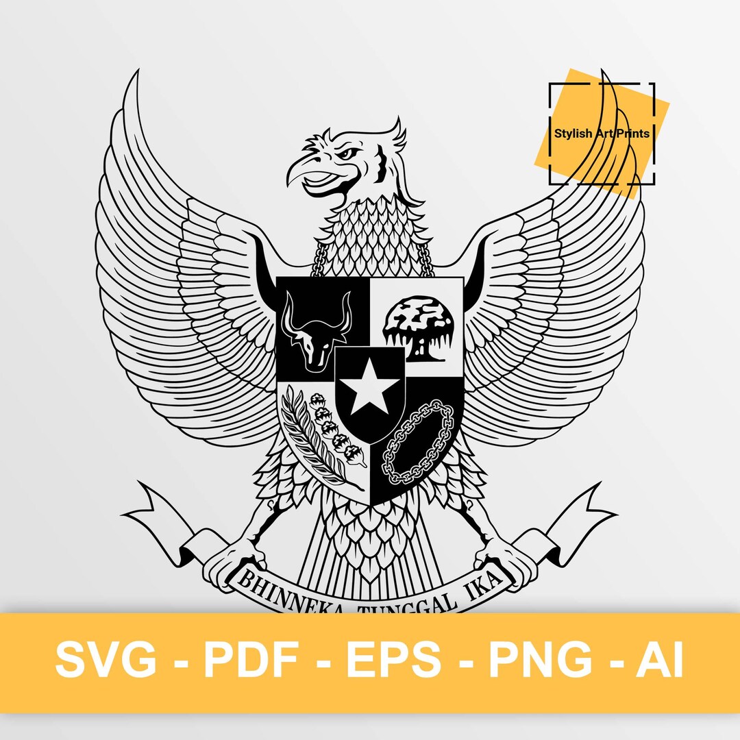 Indonesia Coat of Arms, Garuda Pancasila Vector Clipart - SVG \ PNG ...