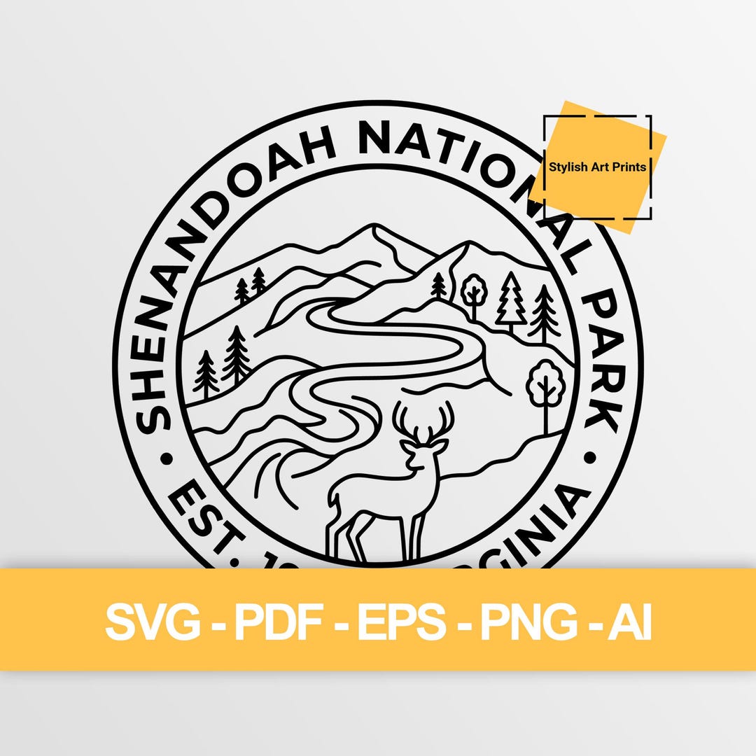 Shenandoah National Park Vector Clipart (SVG, PNG, PDF), Shenandoah ...