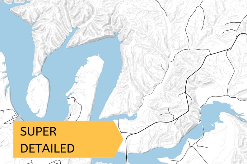 Printable Map of Green River Lake Kentucky United States - Etsy