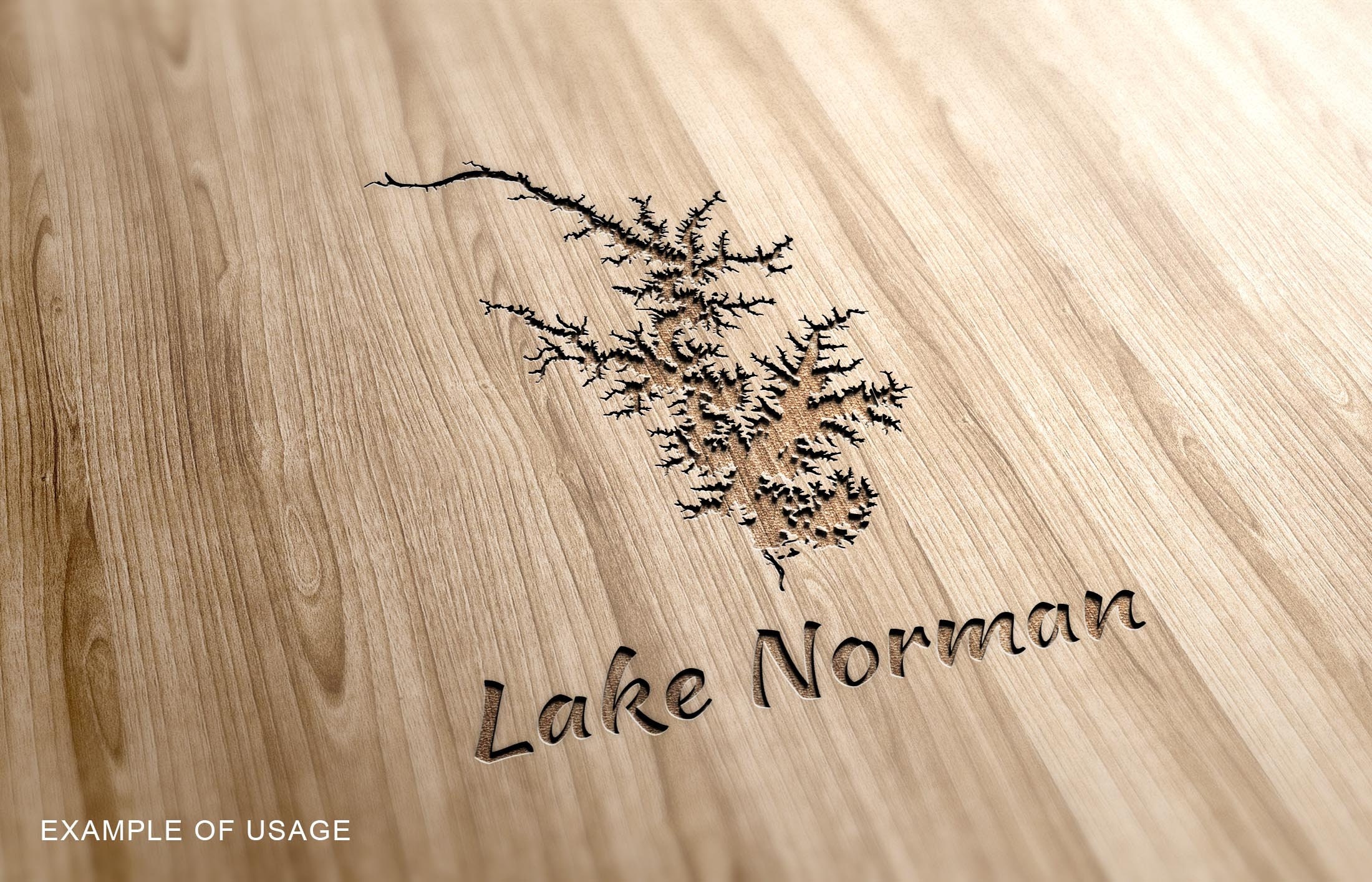 Mapa de Lake Norman SVG Mapa de Carolina del Norte Archivo - Etsy México